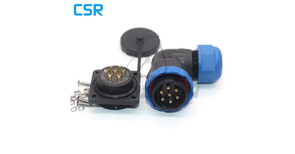 SD28 square right angle 7pin waterproof - Connectors - KellyControllers.eu